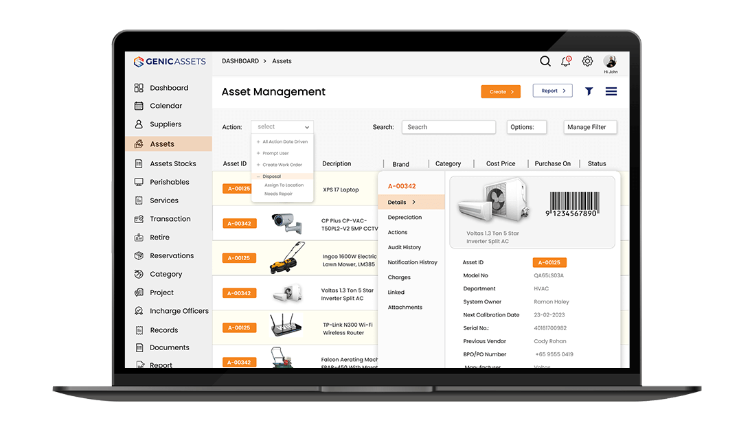 Asset Management - Genic Asset Website